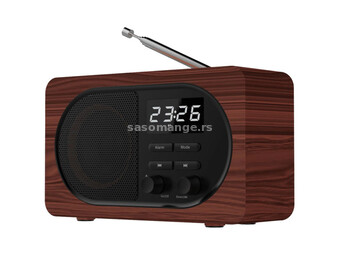 MeanIT Bežični zvučnik, Radio Alarm Sat, Bluetooth, 5W - B4