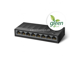 TP-Link LS1008G 8-port Gigabit 10/100/1000Mb/s LiteWave desktop svič, plastično kućište, 802.3x f...