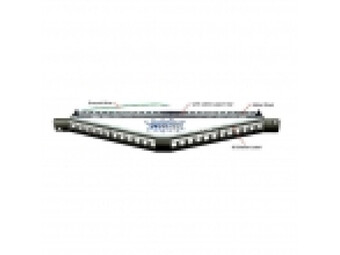 Patch panel modularni shielded 19"/0.65U ugaoni sa 24 slota za STP / UTP module, ušteda prostora ...