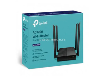 Wireless Router TP-Link Archer C64 AC1200 MU-MIMO 4x ext antena/1WAN/4LAN