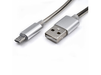 USB metalni kabl na Mikro 1m MAB-K010 Silver 101-21