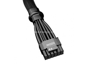 12VHPWR ADAPTER CABLE, 600W rated, Requires 2 be quiet! 12-pin PCIe-Connectors on PSU side, Repla...