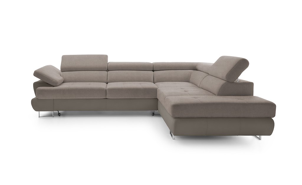 Stelvio ugaona garnitura sa ležajem 275x225x71cm cappuccino desna