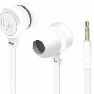 iLuv Neon Sound Stereo Earphones (with Microphone) Neon White