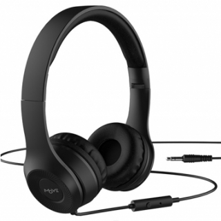 Enyo Foldable Headphones with Microphone Black