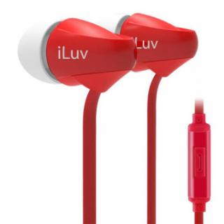 iLuv Peppermint Talk Earphones (with Microphone) Red