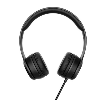 W21 Graceful charm wire control headphones Black