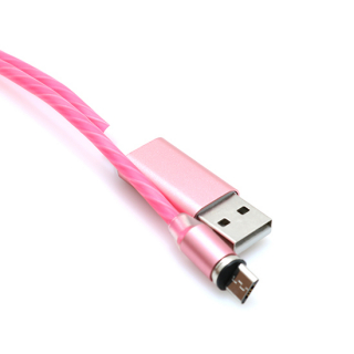 USB data kabal X-CABLE micro USB svetleci roze