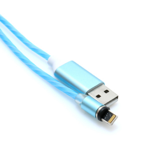USB data kabal X-CABLE za Iphone lightning svetleci plavi
