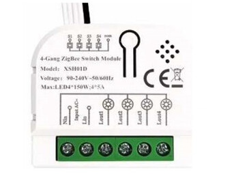 SMART-4GANG Tuya Wifi DIY Self-locking Remote Control Smart Switch Relay Module DC 5V/7 43768