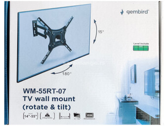 WM-55RT-07 ** Gembird rotate/tilt VESA max. 40x40cm 14-55 max.20kg (872) 43476