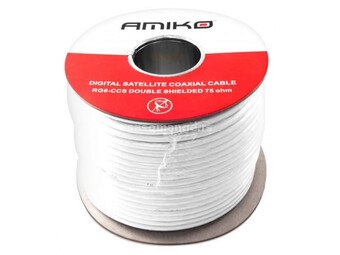 Amiko Koaksijalni kabel RG-6, CCS, 90dB, 100 met., motalica - RG6/90db - 100m REEL