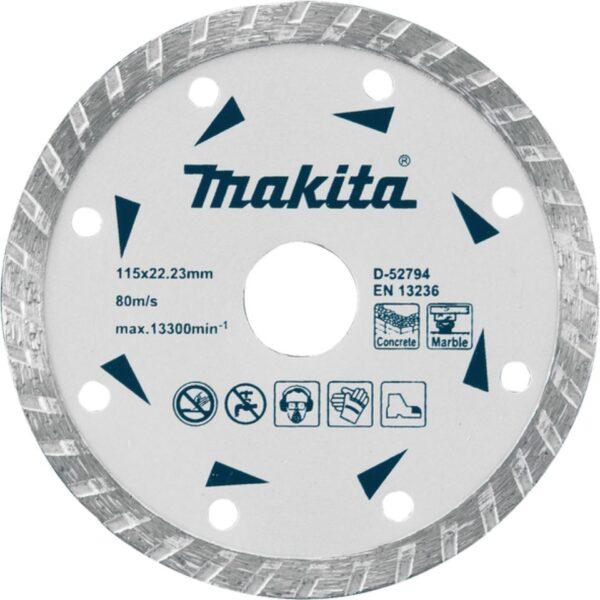 Makita Dijamantsxi talasni beton, mermer 115x7x22,23mm