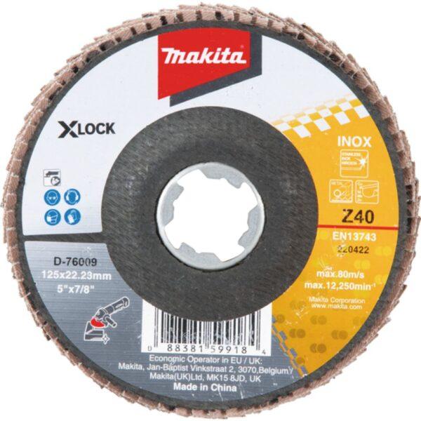 Makita Flap disk Fibergl. podloga pod uglom 125 mm x-LOCx Z40