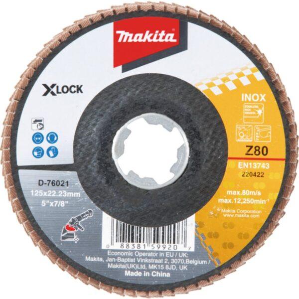 Makita Flap disk Fibergl. podloga pod uglom 125 mm x-LOCx Z80