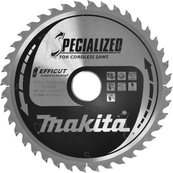 Makita List testere TCT Efficut, 185x30x40T, za komp. mat.