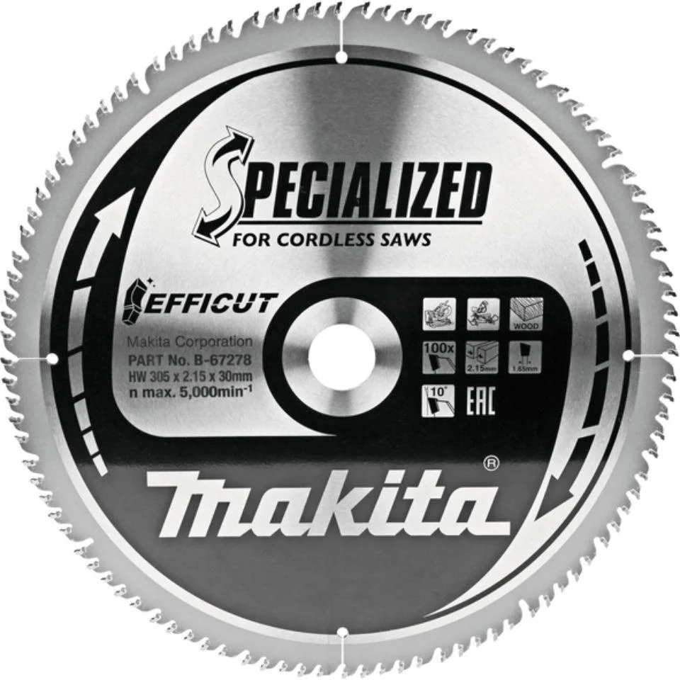 Makita List testere TCT Efficut, 260x30x60T, za drvo