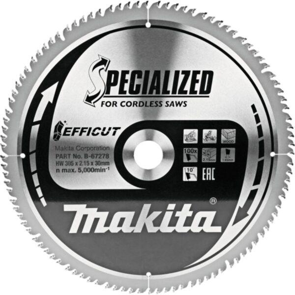 Makita List testere TCT Efficut, 305x30x60T, za drvo