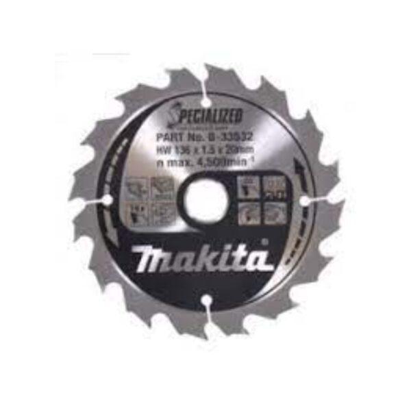 Makita List testere TCT Specialized, 136x20x16T, za drvo