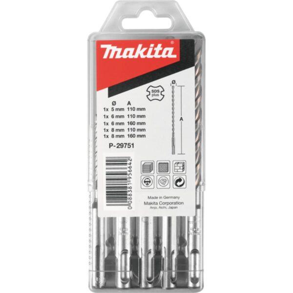 Makita Set-5 xom. SDS-Plus 4-Plus bušilice