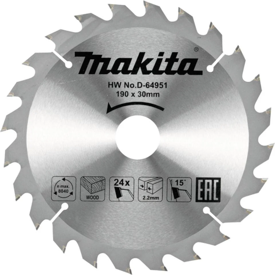 Makita T.C.T list testere za drvo 190mm x 30mm x 24T