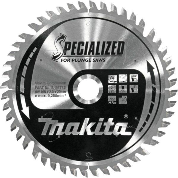 Makita T.C.T list testere za SP600D 165mm x 20mm x 48T