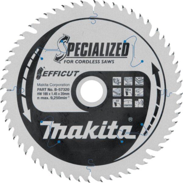 Makita T.C.T list testere za SP600D 165mm x 20mm x 56T