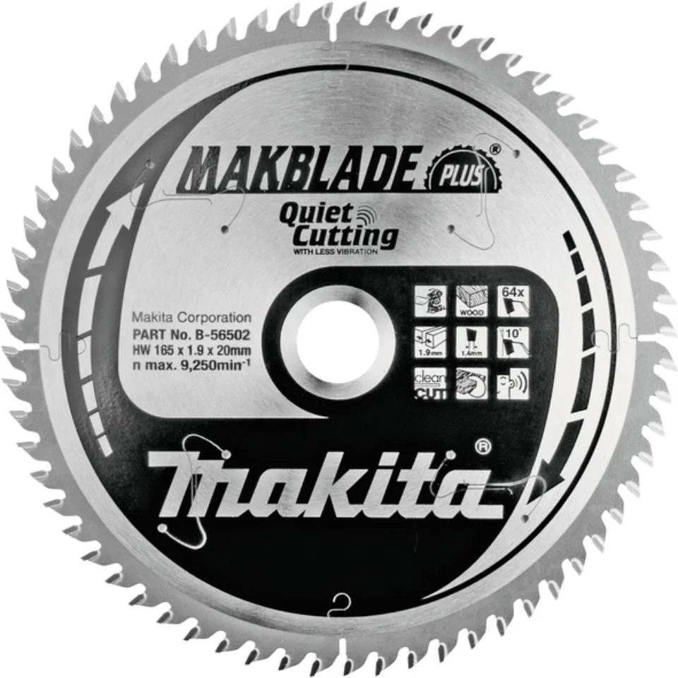 Makita T.C.T. List testere za drvo 165mm x 20mm x 64T