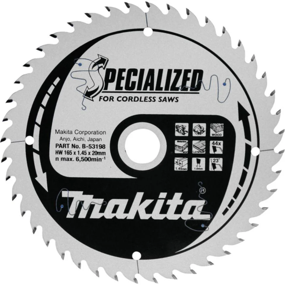 Makita TCT list testere (premaz ploče) 165x20mm,44T AxU