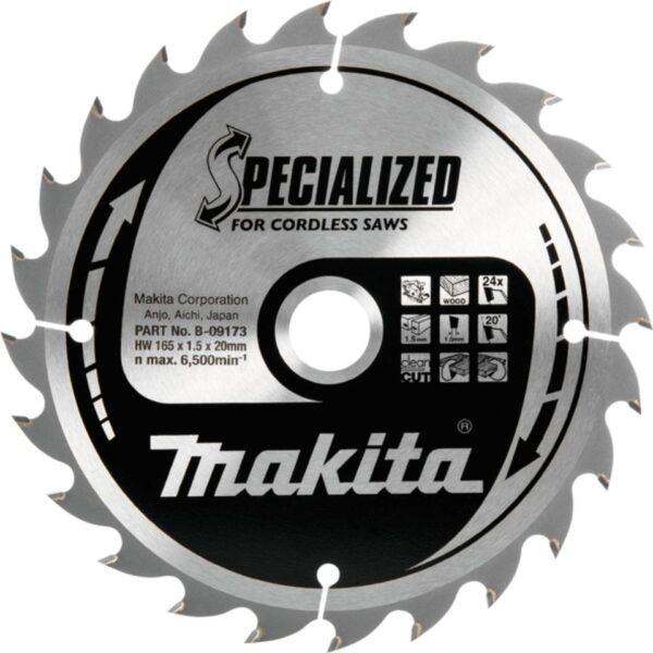 Makita TCT list testere 165×20 24 T