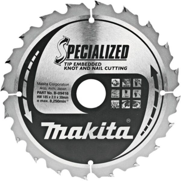 Makita TCT list testere 185×30 20 T