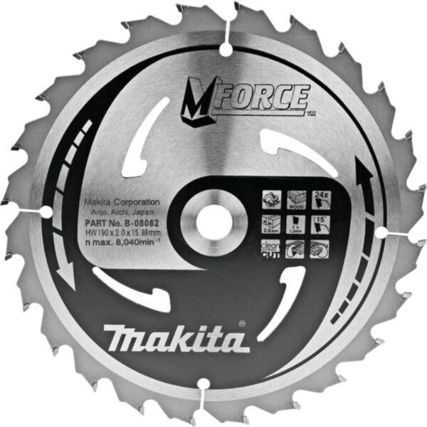 Makita TCT list testere 190×15 24T