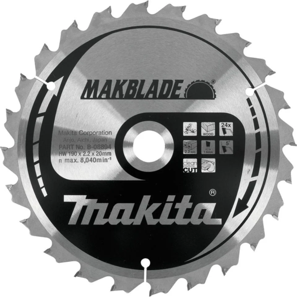 Makita TCT list testere 190×20 24 T