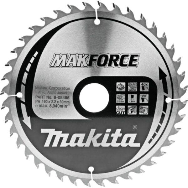 Makita TCT list testere 190×30 40 T