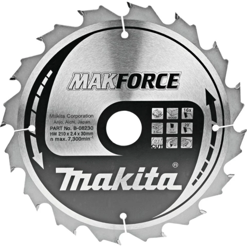 Makita TCT list testere 210×30 16 T