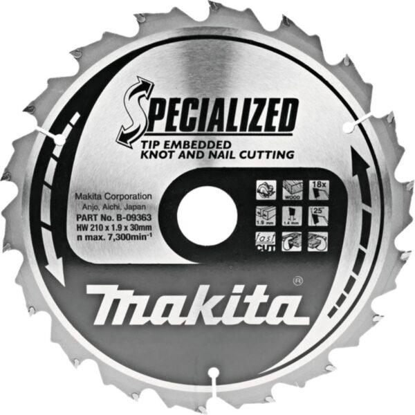 Makita TCT list testere 210×30 18 T