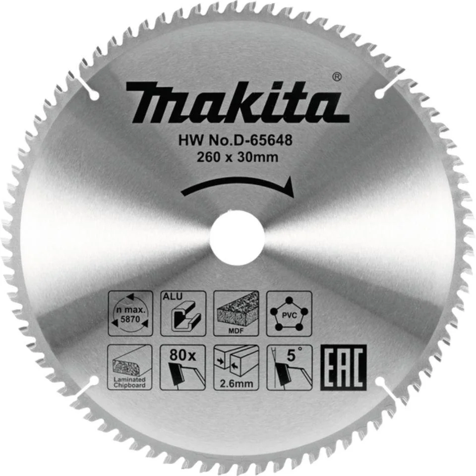 Makita TCT list testere 216mm x 30mm x 80T