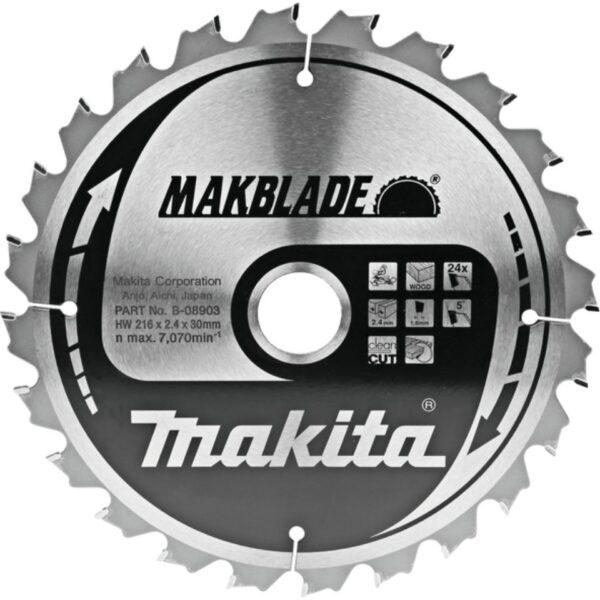 Makita TCT list testere 216×30 24 T