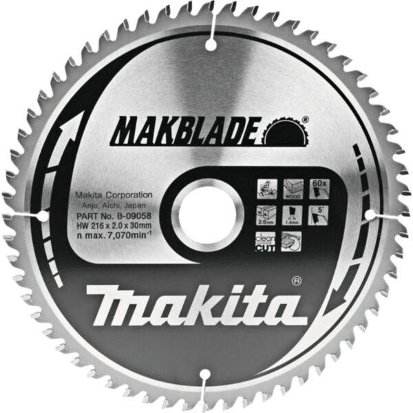 Makita TCT list testere 216×30 60 T