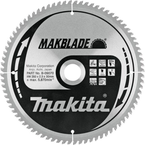 Makita TCT list testere 260×30 80 T