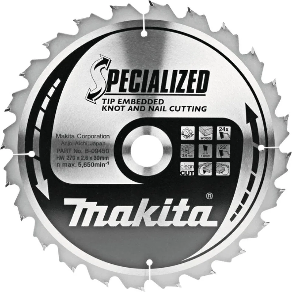 Makita TCT list testere 270×30 24 T
