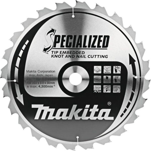 Makita TCT list testere 355×30 24 T