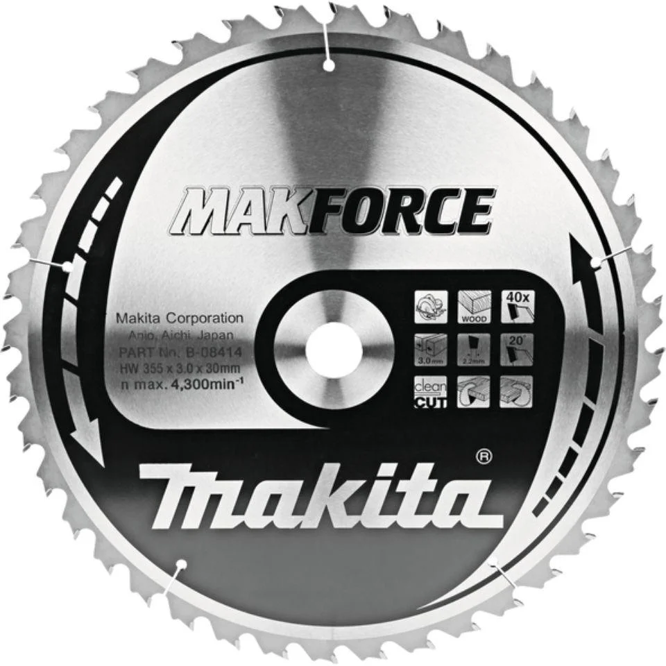 Makita TCT list testere 355×30 40 T