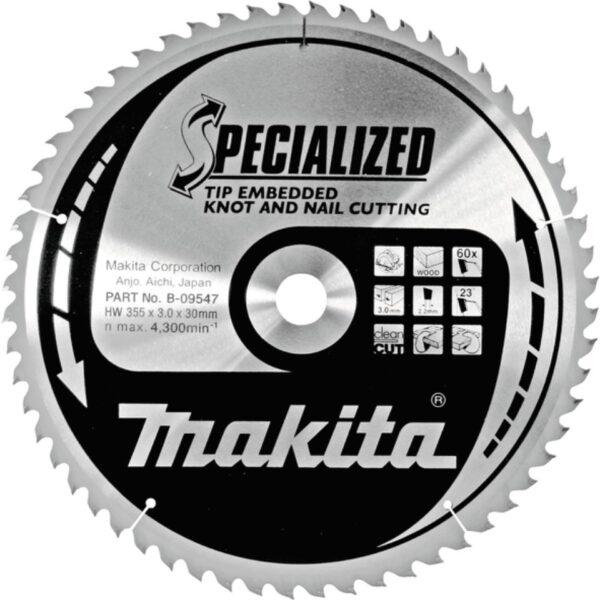 Makita TCT list testere 355×30 60 T