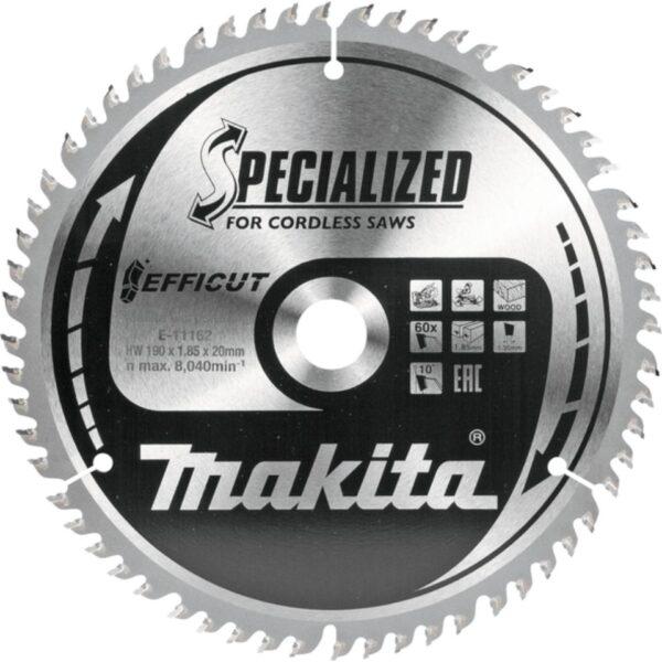 Makita TCT list testere Effectut 190mmx20mmx60T