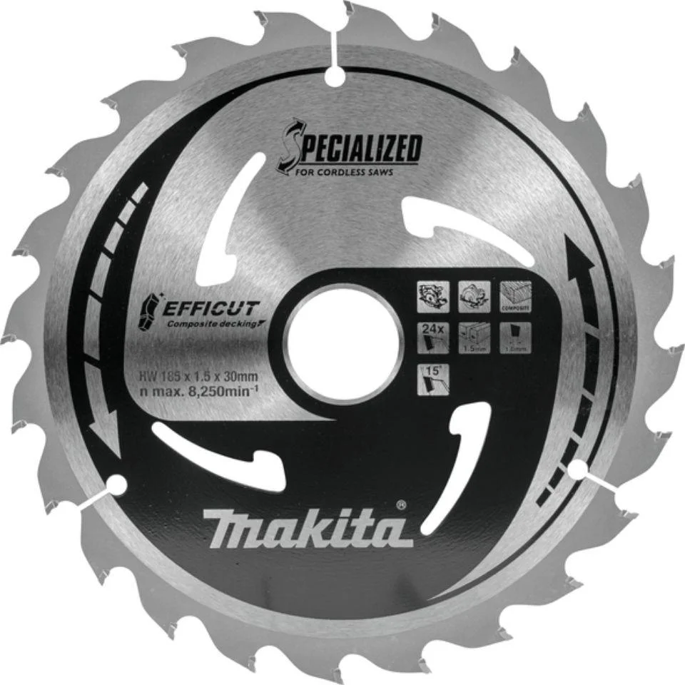 Makita TCT list testere EFFICUT 185x30x40T kompozitni decxing