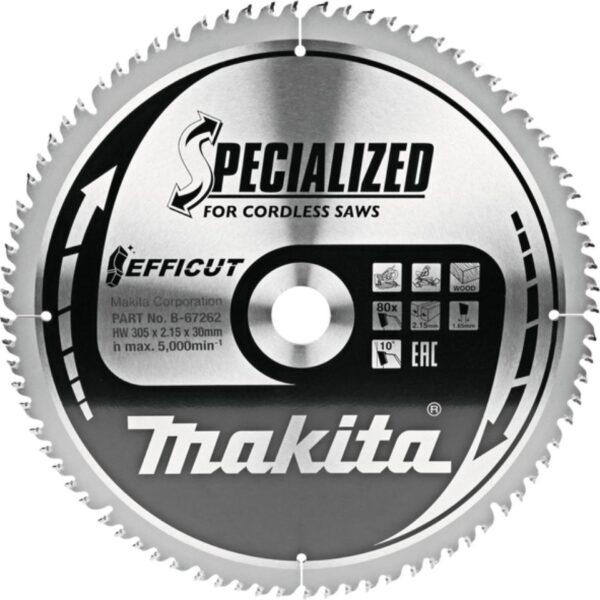 Makita TCT list testere EFFICUT 305mmx30mmx80T