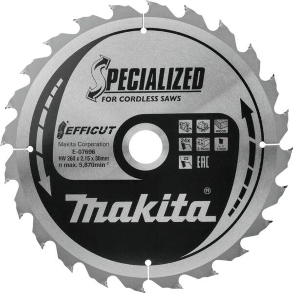 Makita TCT list testere za drvo EFFICUT 260mmx30 24T