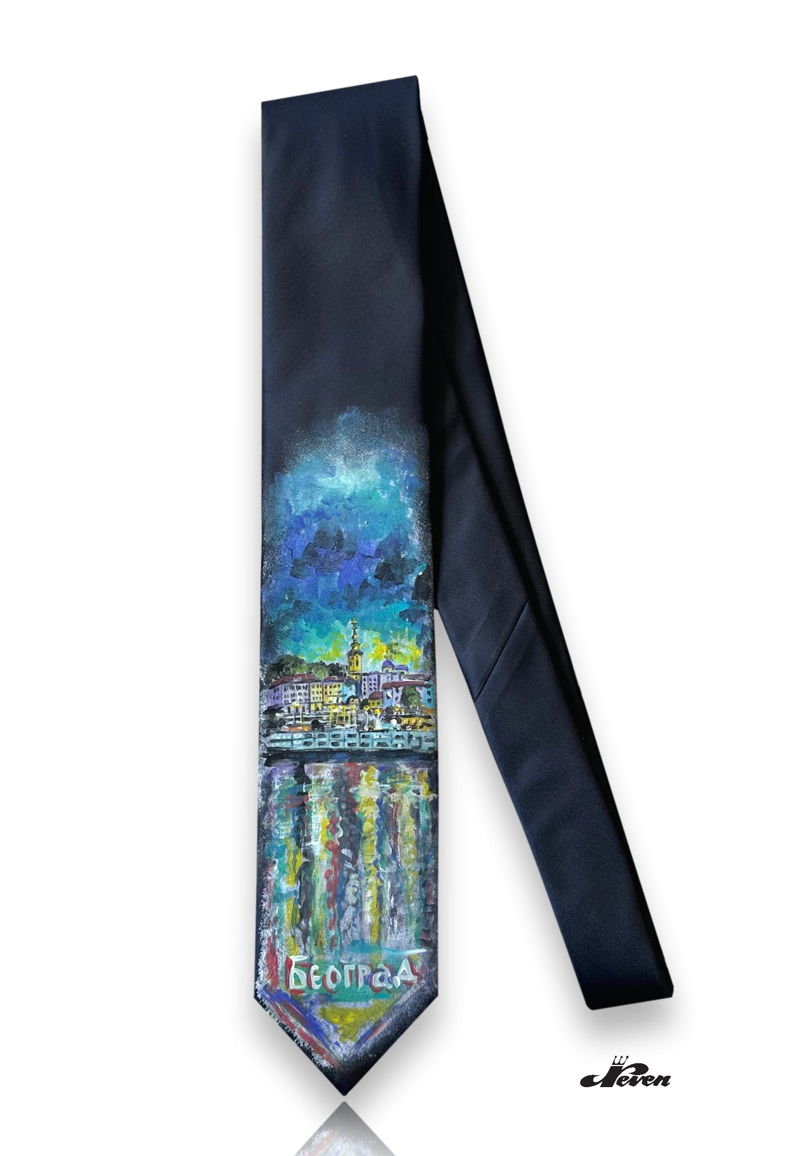 Oslikana kravata 010