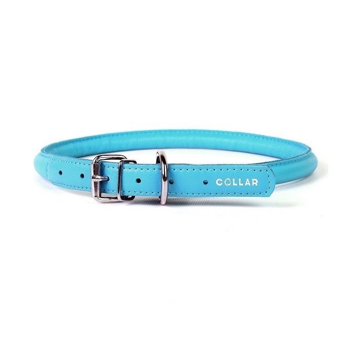 COLLAR: KOŽNA OGRLICA GLAMOUR STYLE, PLAVA